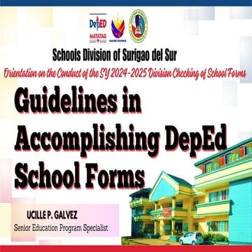 Checking-of-School-Forms for grades 1, 6 and kindergarten | PPTX