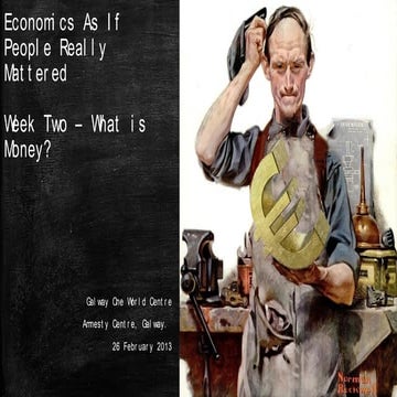 Economics as if People Really Mattered - Week Two | PPT