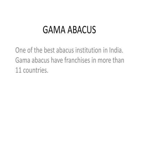 Gama abacus | PPTX