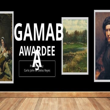 GAMABA.pptx for the used of artist in society | PPTX