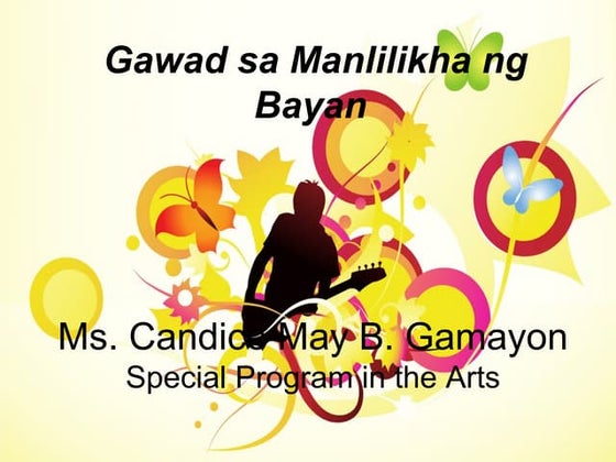 CPAR - GAMABA / THE NATIONAL LIVING TREASURES FOR CRAFTS | PPT