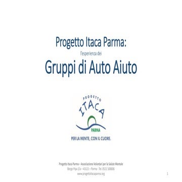 Progetto Itaca Parma: l'esperienza dei Gruppi di Auto Aiuto | PDF