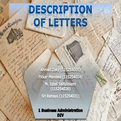 Letters Description | PPT