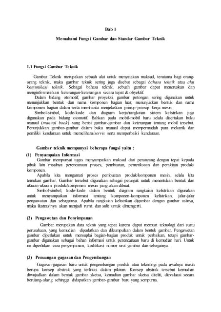 garis dan kegunaannya pada gambar teknik | PPTX