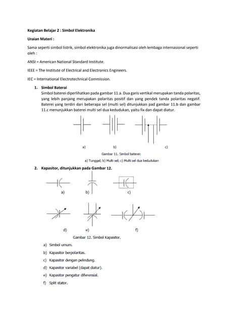 Simbol Komponen Elektronika | DOCX
