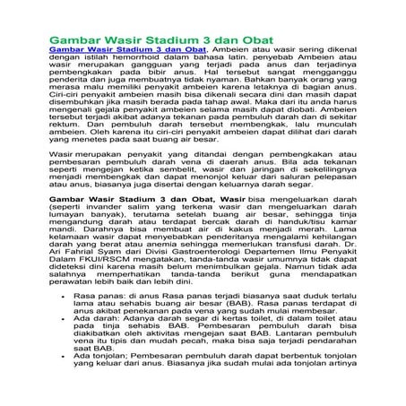 Wasir stadium 3 bisa sembuh sendiri gak | PDF