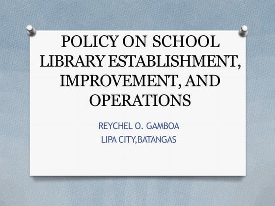 Management of Physical Resources in School | PPT