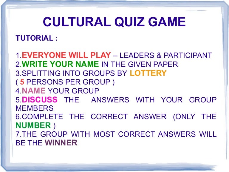 What Is Culture Quiz at Michael Gates blog