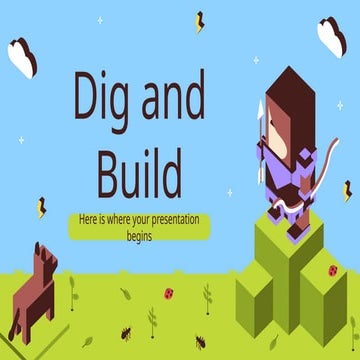 donload pixel ppt template presentation dig and build | PPTX