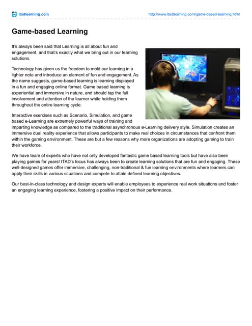 Game Based Learning Ppt