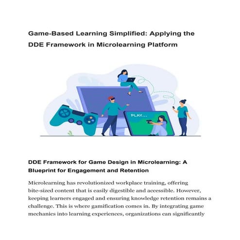 Game Based Learning Simplified Applying The Dde Framework In