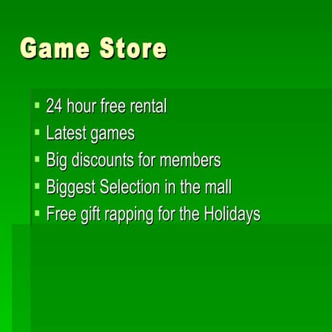 Game Store Presentation | PPT