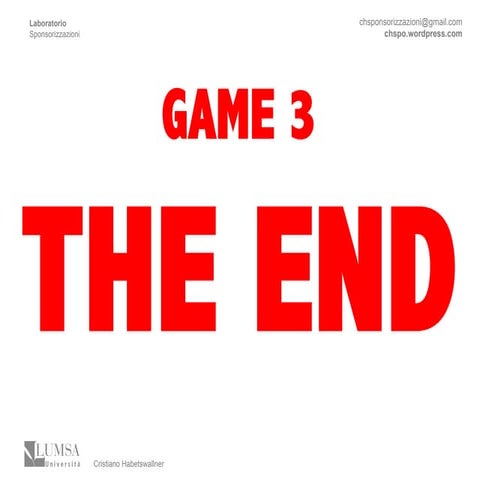 Risultati GAME 3 | PPT