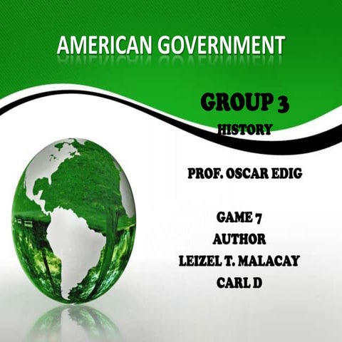 AMERICAN GOVERNMENT | PPT