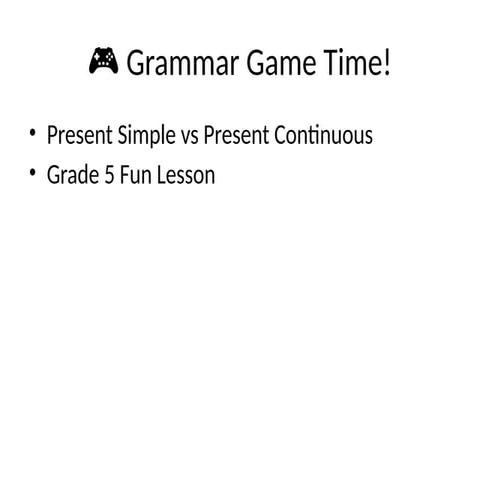 Interactive Grammar Games for Grade 5: Mastering Present Simple and ...