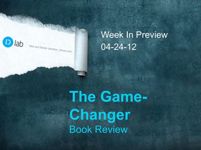 Game Changer Book Review PPT game-changer-book-review-ppt