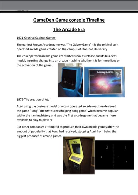 History Of Video Games | PPTX