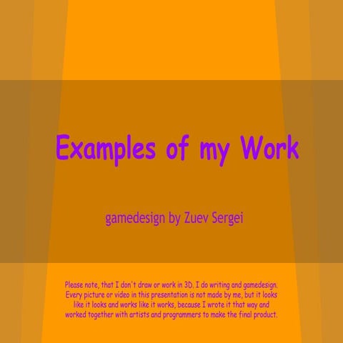 Gamedesign examples | PPT
