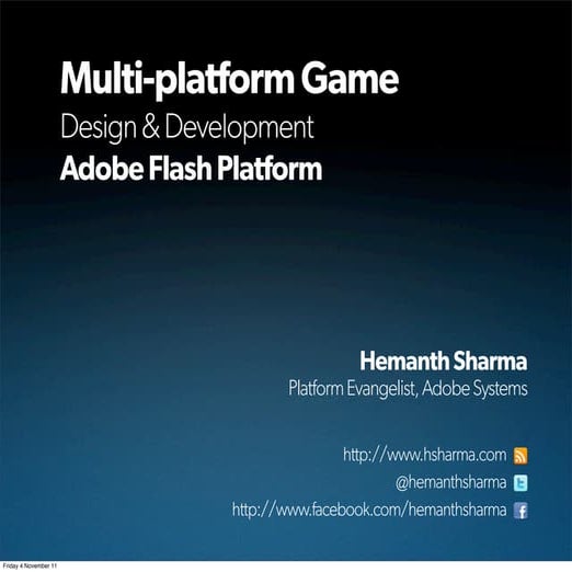Multiplatform Game Design & Development | PPT