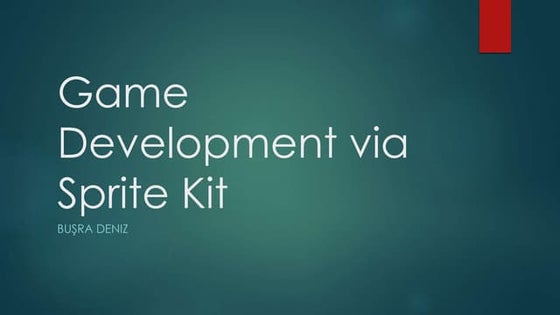 Get Into Sprite Kit Ppt