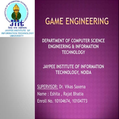 Game engineering | PPT
