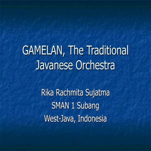 Gamelan | PPT