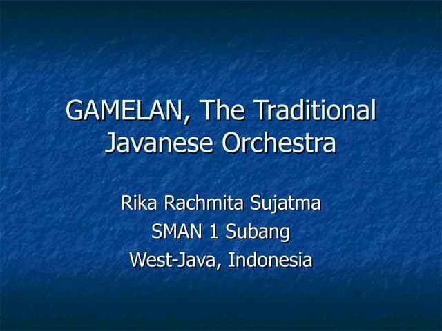 Gamelan | PPT