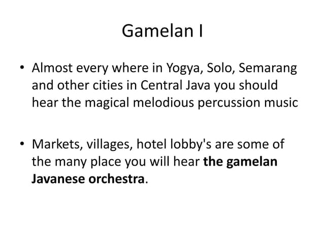 Gamelan | PPT