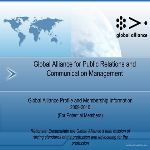 Global Alliance Membership Presentation 2010 | PDF