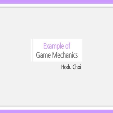 Game mechanics | PPT