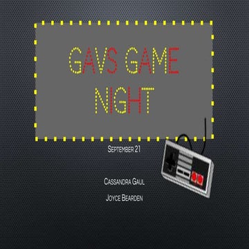 Game Night Session 2 | PPTX