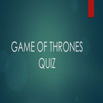 Game of thrones | PPTX