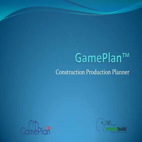 Game plan™ - Construction Production Planner | PPTX