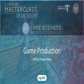 Game Production Masterclass August 2020 | PPT