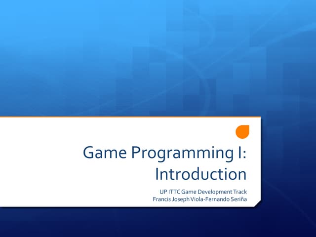 Game Programming I - Introduction | Pdf