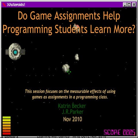 Game Assignments in computer Science | PPT