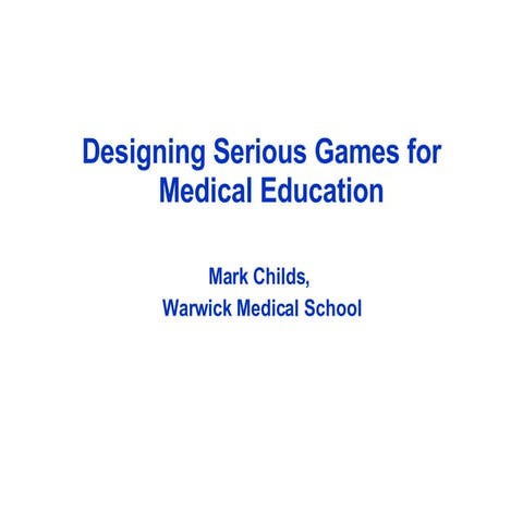 Games In Medical Education | PPT