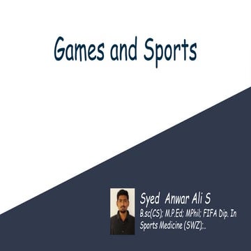Games and sports | PPTX