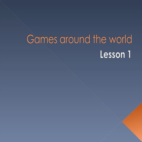 Games around the world | PPT