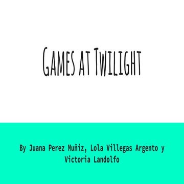 Games at twilight | PDF