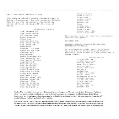 Game script analysis | PDF