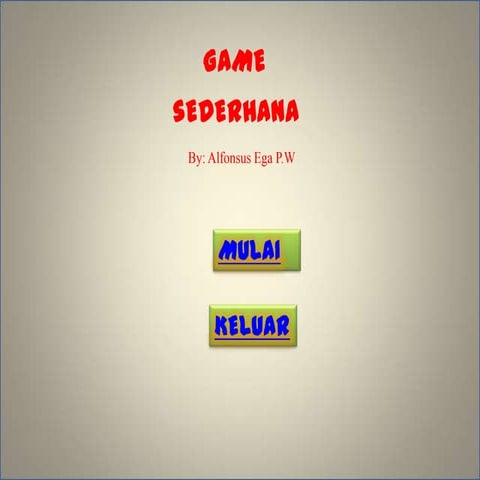 Game sederhana | PPTX