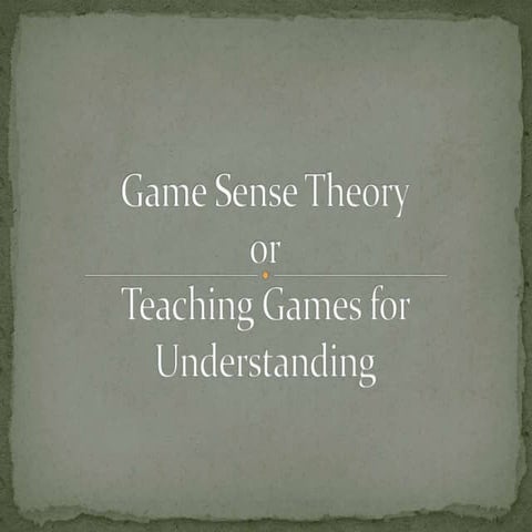 Game sense | PPT