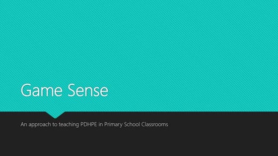 Game sense | PPTX | Educational Video Games | Video Game Genres
