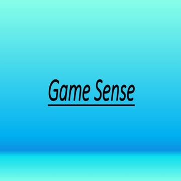 Game sense | PPT