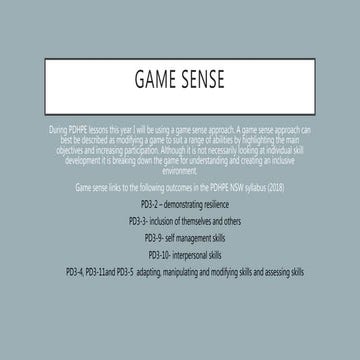 Game sense | PPT