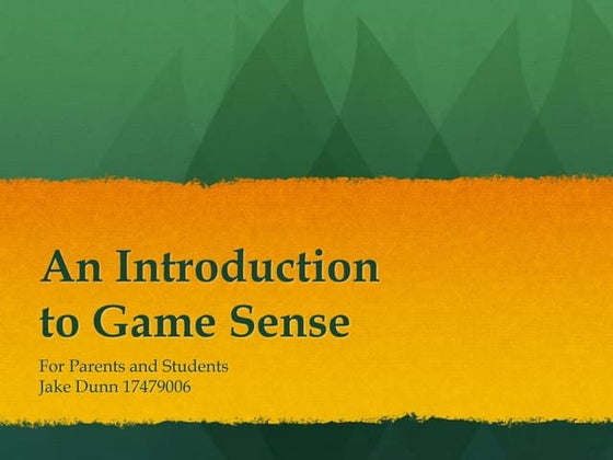 Joy's Game Sense Approach | PPT