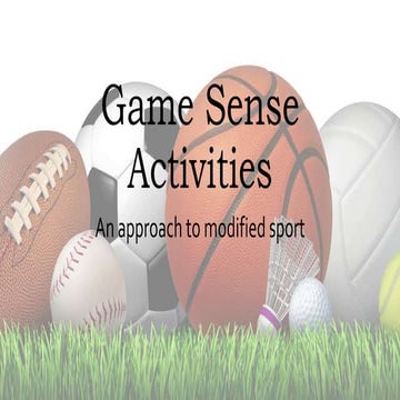 Game sense activities | PPT