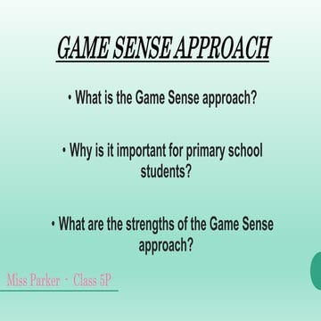 Game Sense | PPT