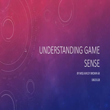 Game sense powerpoint | PPTX